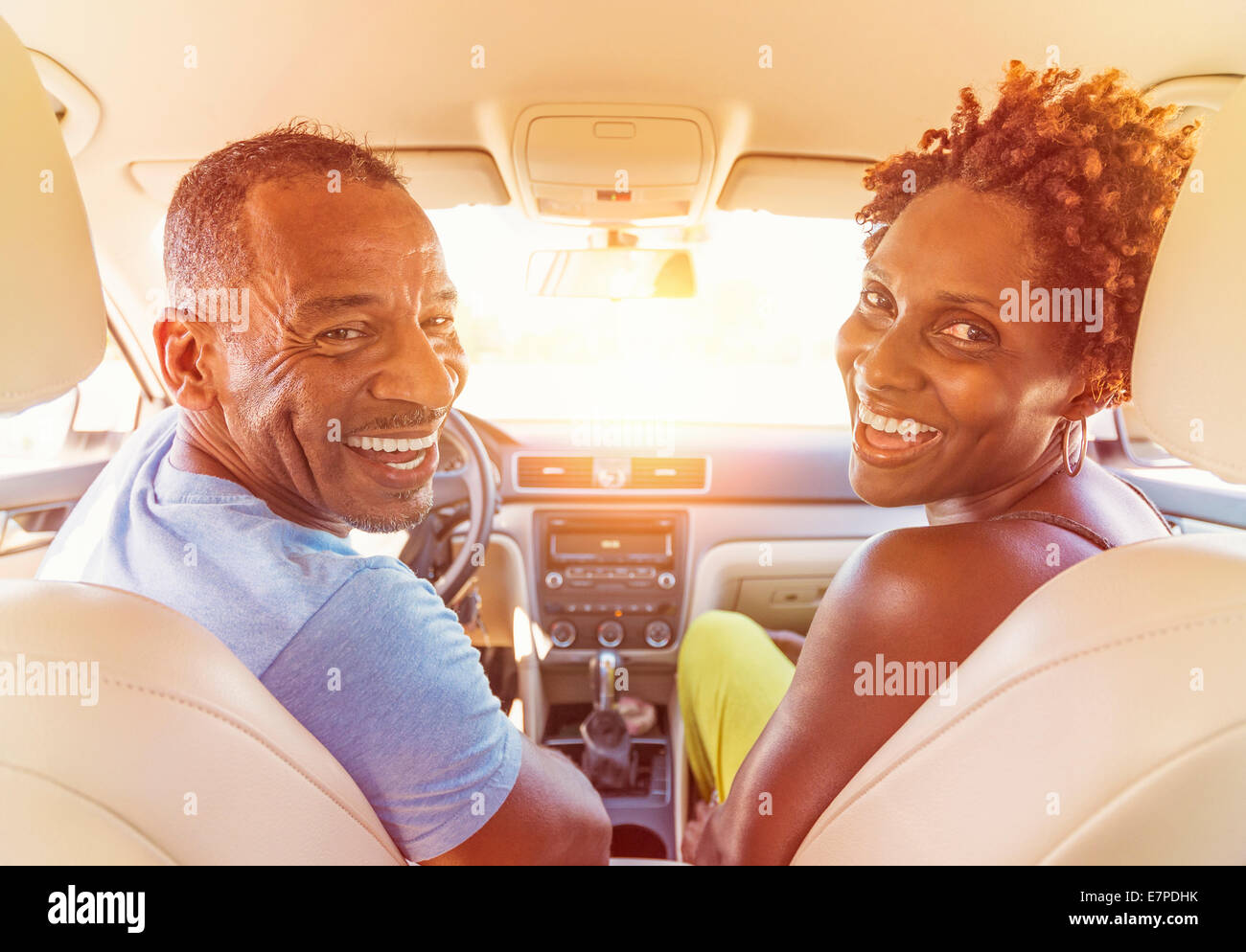 Mature couple in car hi-res stock photography and images - Alamy