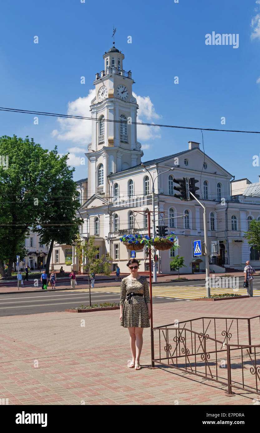Vitebsk. City landscapes.City tower hall Stock Photo - Alamy