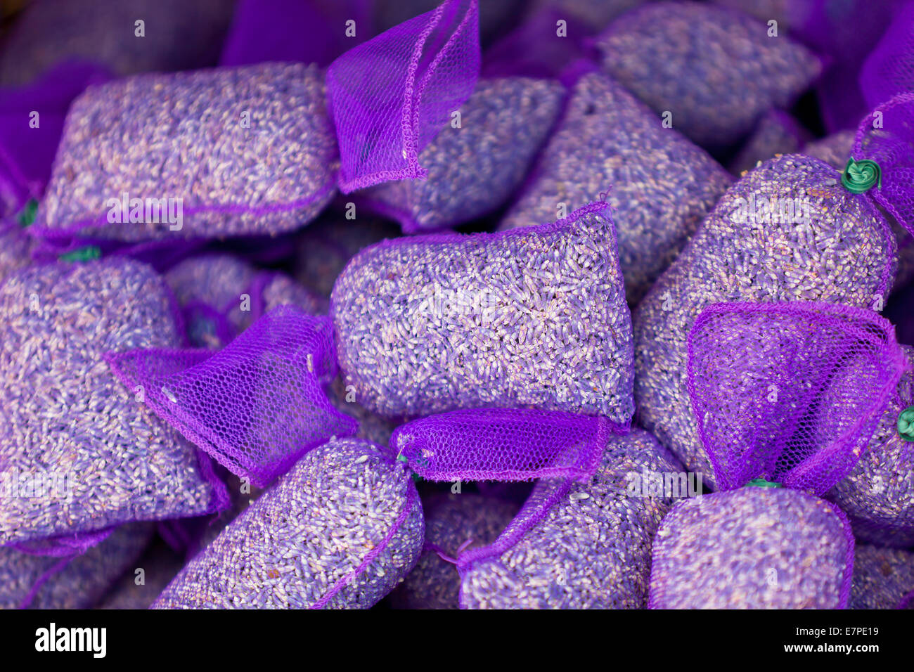 Dried lavender sachets pile. Horizontal shot Stock Photo - Alamy