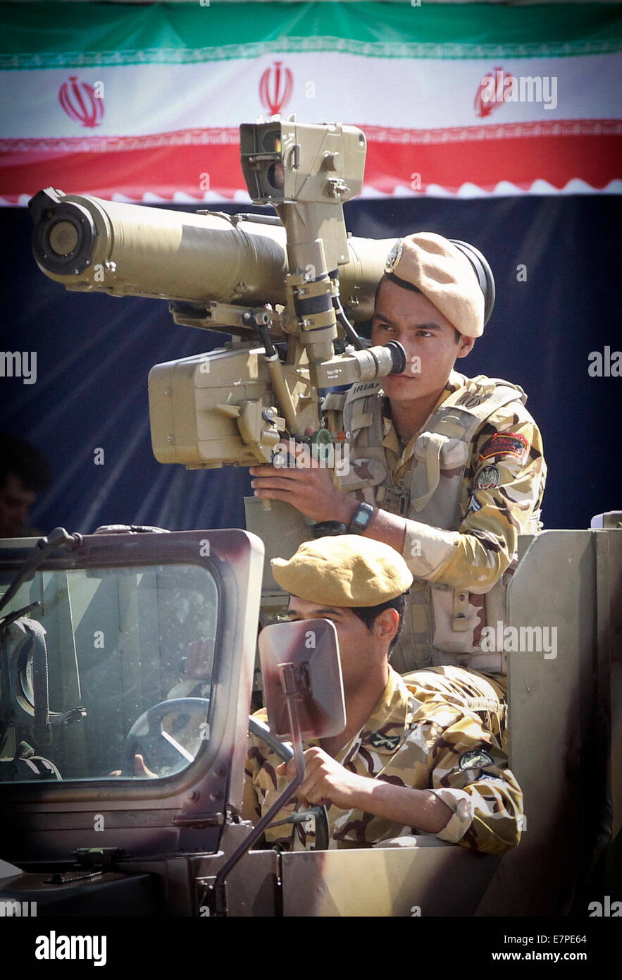 Tehran, Iran. 22nd Sep, 2014. Iranian soldiers take part in a military ...