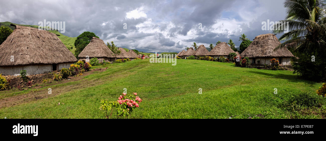 Fiji, Viti Levu, Traditional village Navala Stock Photo - Alamy