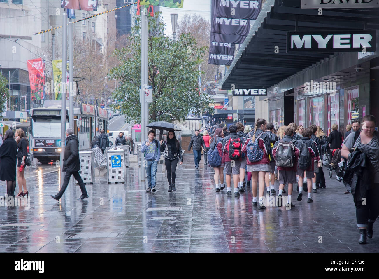 Bourke Street Mall Melbourne Australia Stock Photo - Alamy