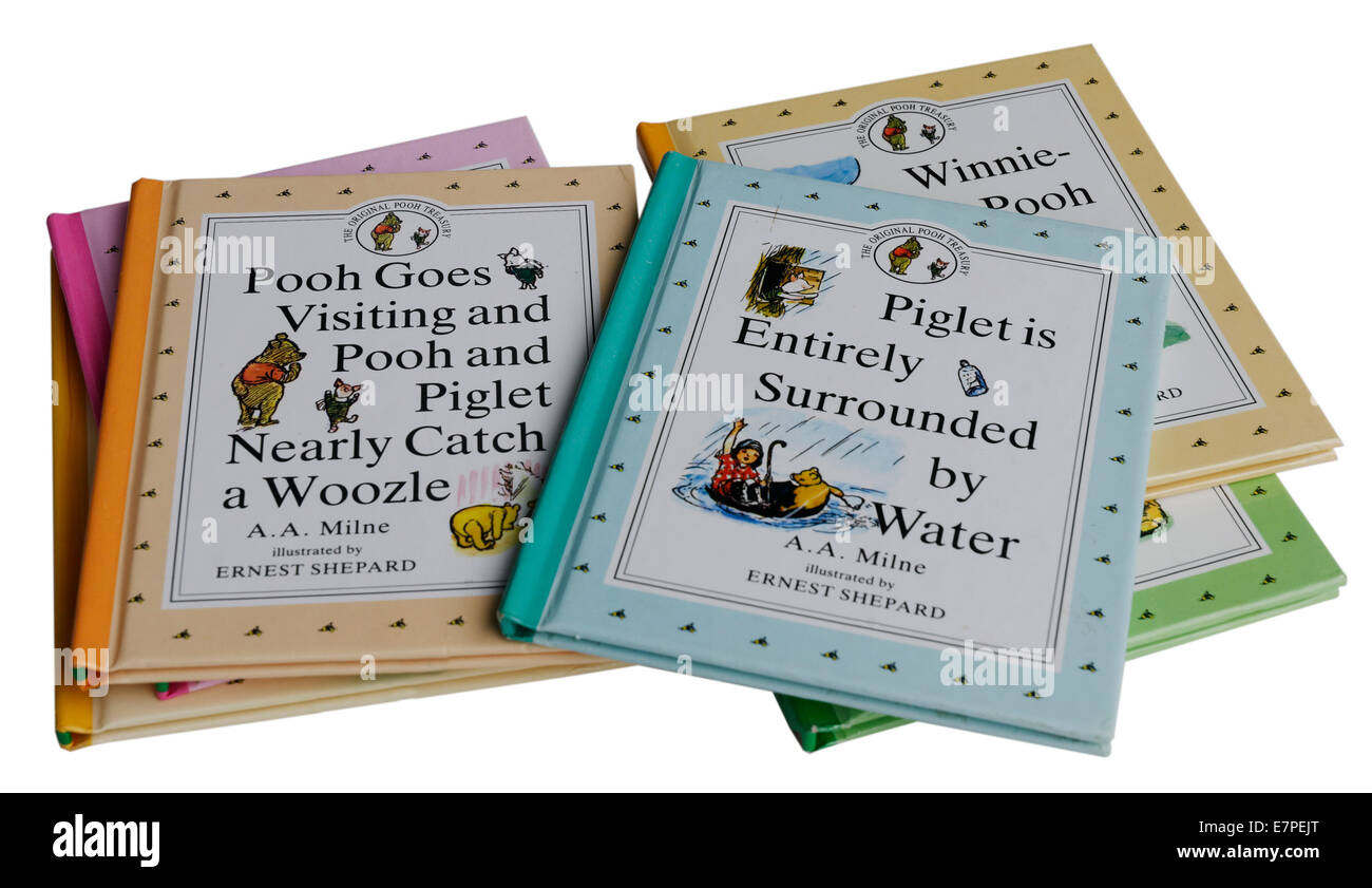 Winnie the Pooh books, with the original EH Shepard illustrations Stock ...