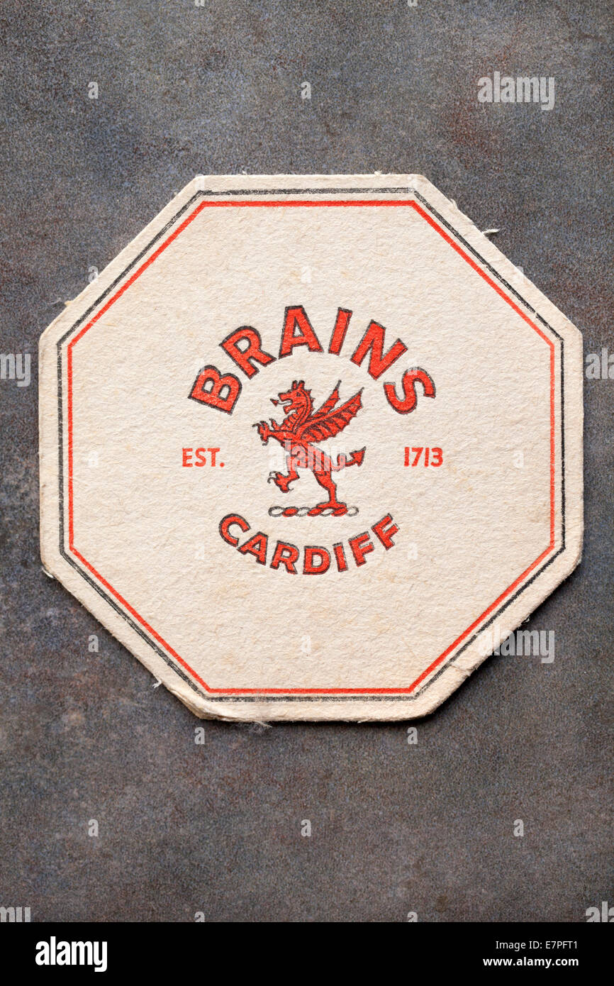 Vintage British Beer Mat Advertising Brains Beers of Cardiff South ...