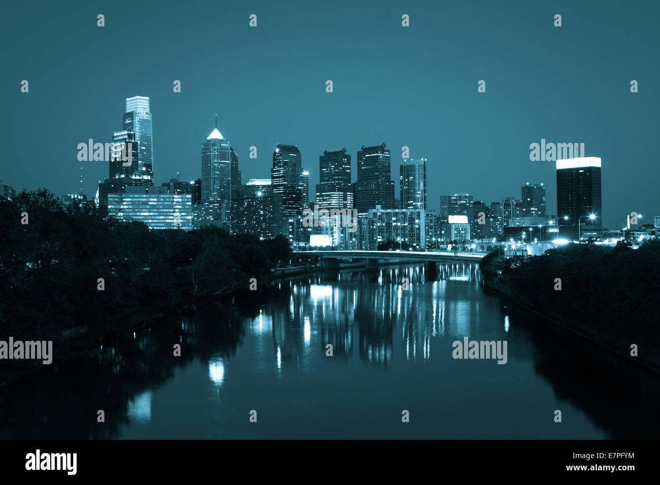 Philadelphia Nightscape High Resolution Stock Photography and Images ...