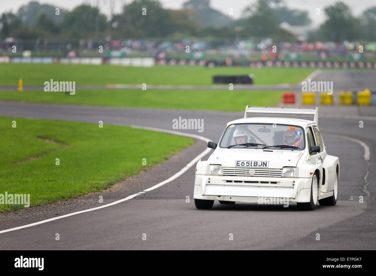 A rally car takes to the track at Rallyday at Castle Combe Stock Photo ...