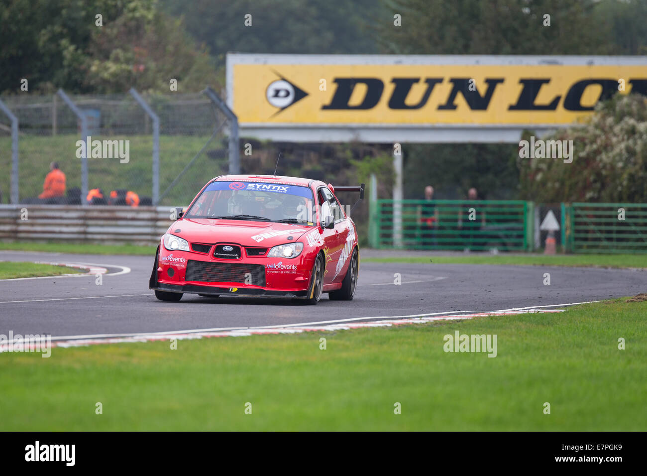 A rally car takes to the track at Rallyday at Castle Combe Stock Photo ...