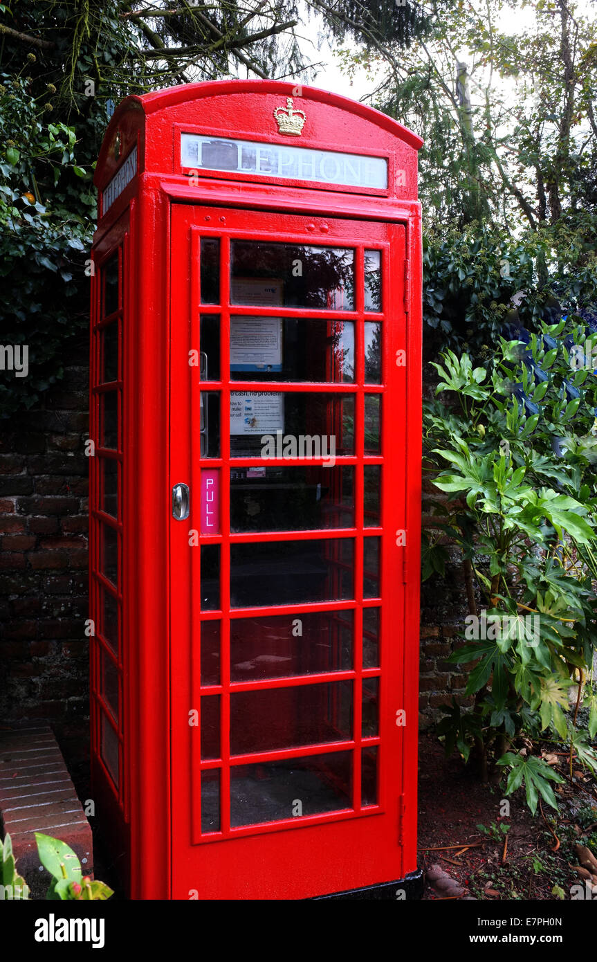 red telephone box in village of westbere city of canterbury in the ...