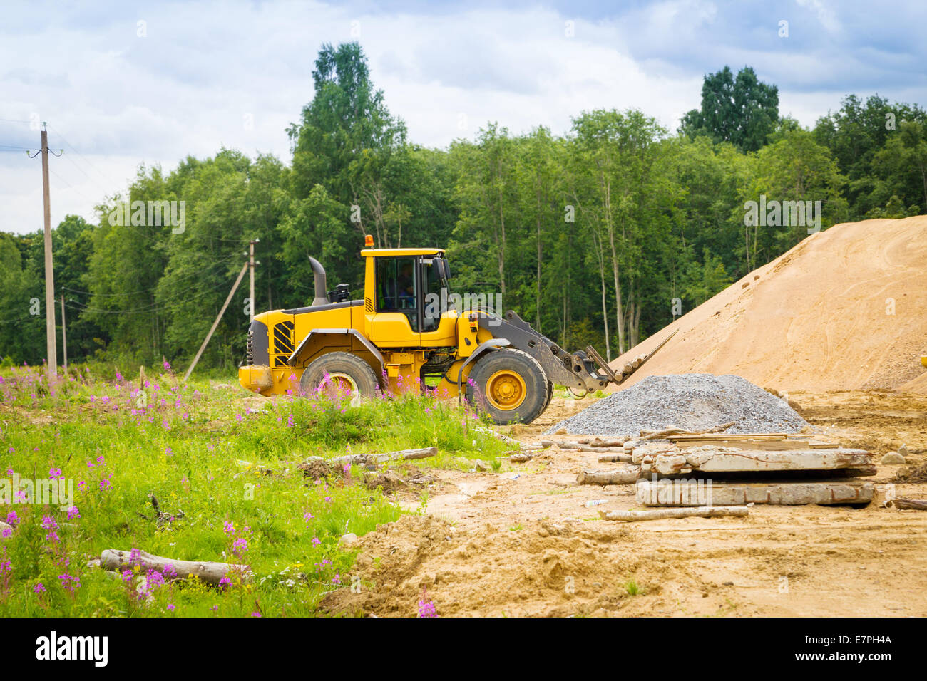 nice construction transport building new region in forest Stock Photo ...