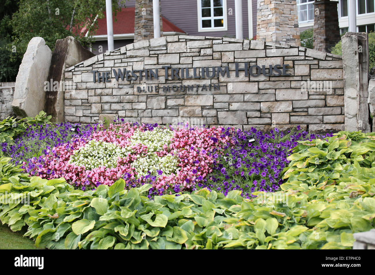 westin trillium house sign blue mountain Stock Photo - Alamy