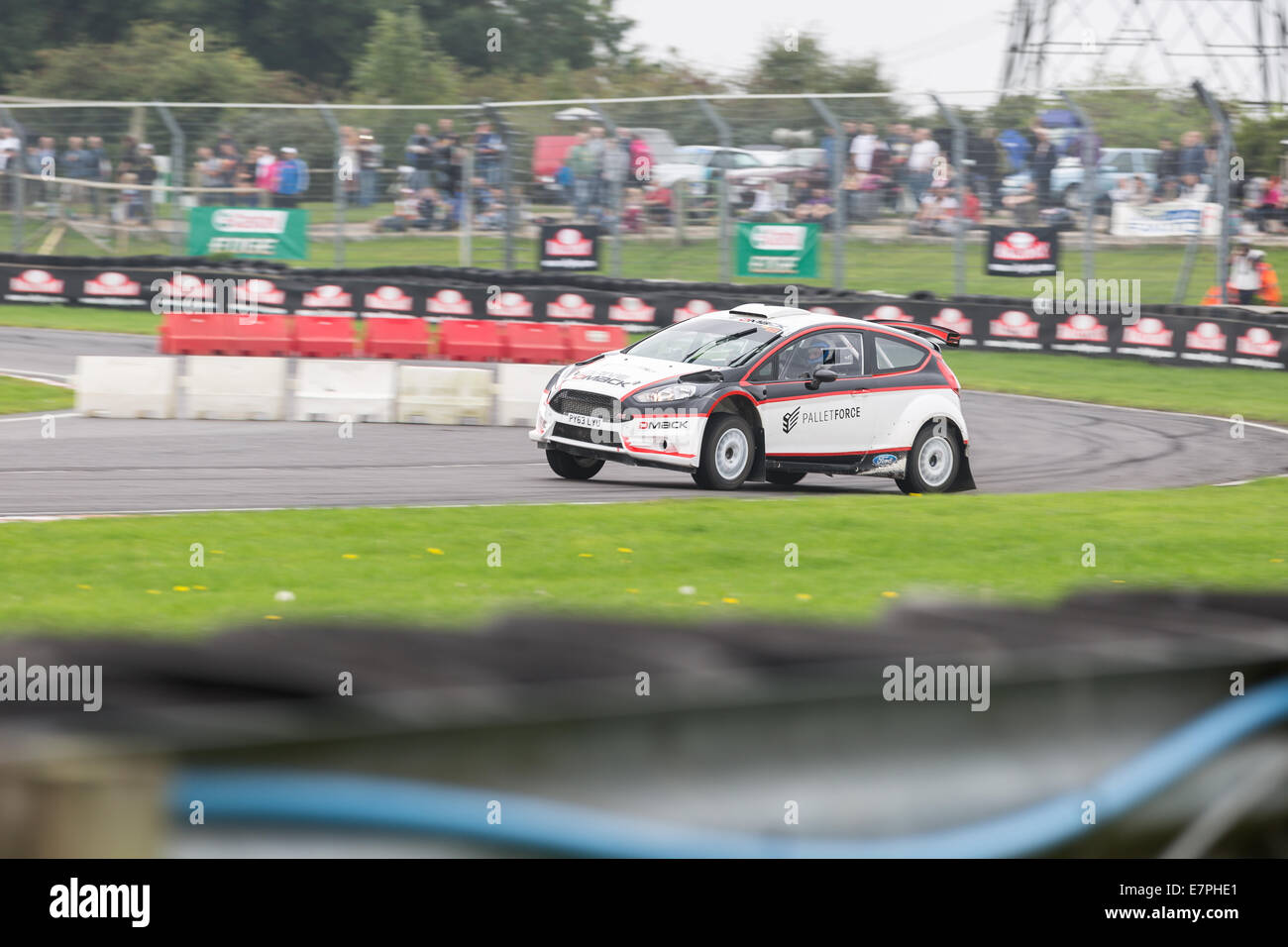 A rally car takes to the track at Rallyday at Castle Combe Stock Photo ...