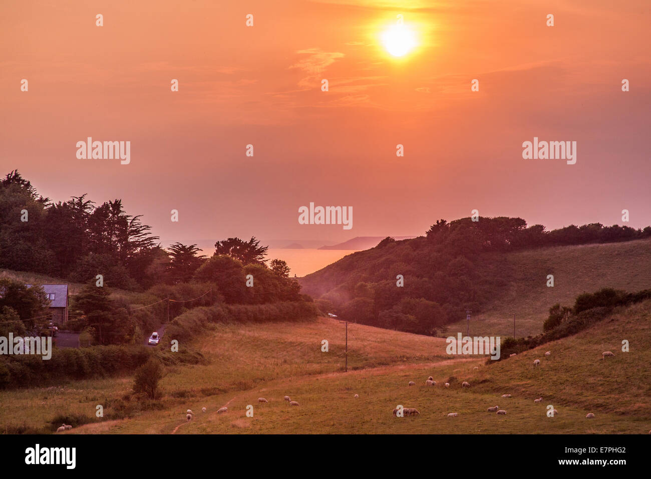 Devon sunset uk hi-res stock photography and images - Alamy