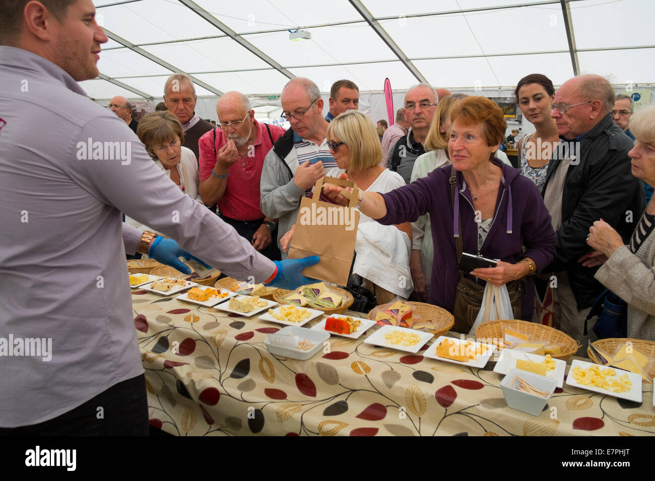 'Croome Cuisine' cheese stall at the 2014 Ludlow Food Festival held in ...