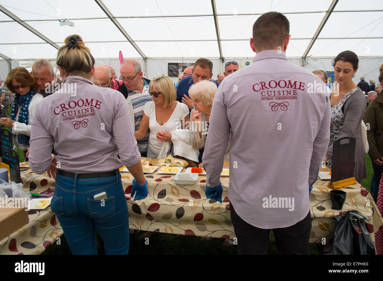 'Croome Cuisine' cheese stall at the 2014 Ludlow Food Festival held in ...
