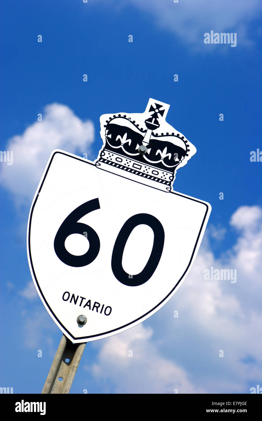 Ontario Canada highway 60 sign Stock Photo - Alamy