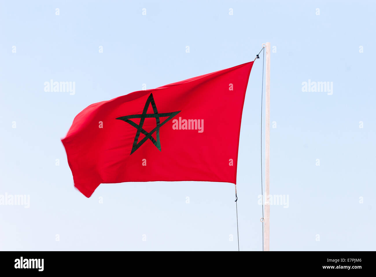 Red flag waving Cut Out Stock Images & Pictures - Alamy