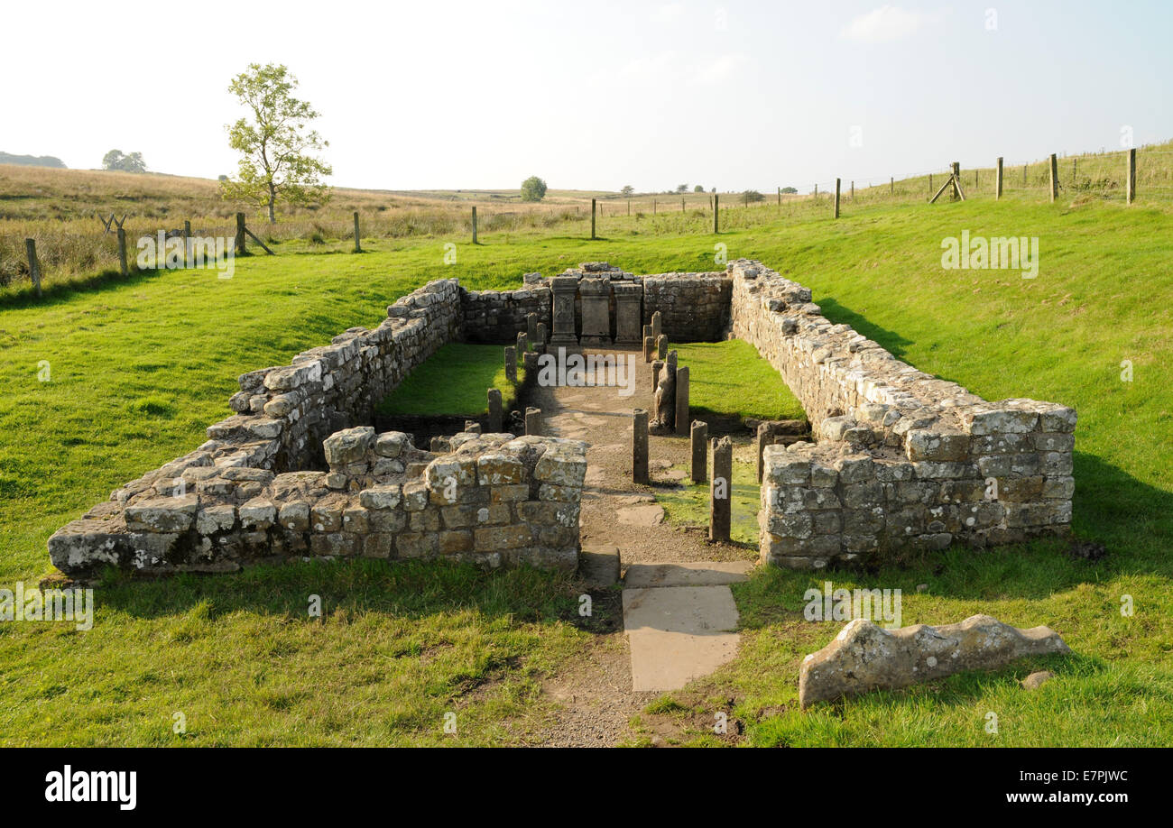 Temple of mithras remains near hadrians wall hi-res stock photography and images - Alamy