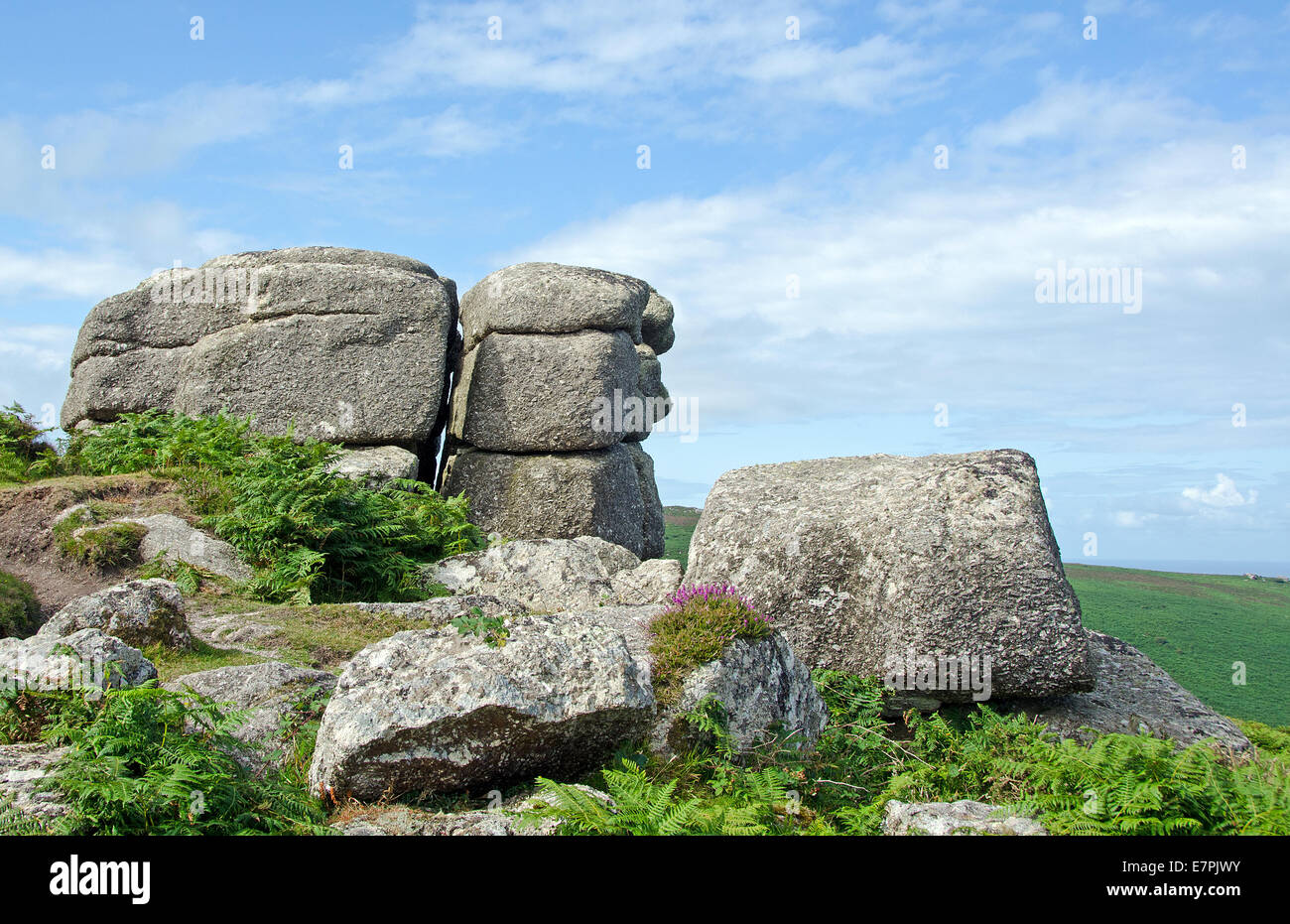 Granite Tor on Rosewall Hill, near St Ives, Cornwall Stock Photo - Alamy