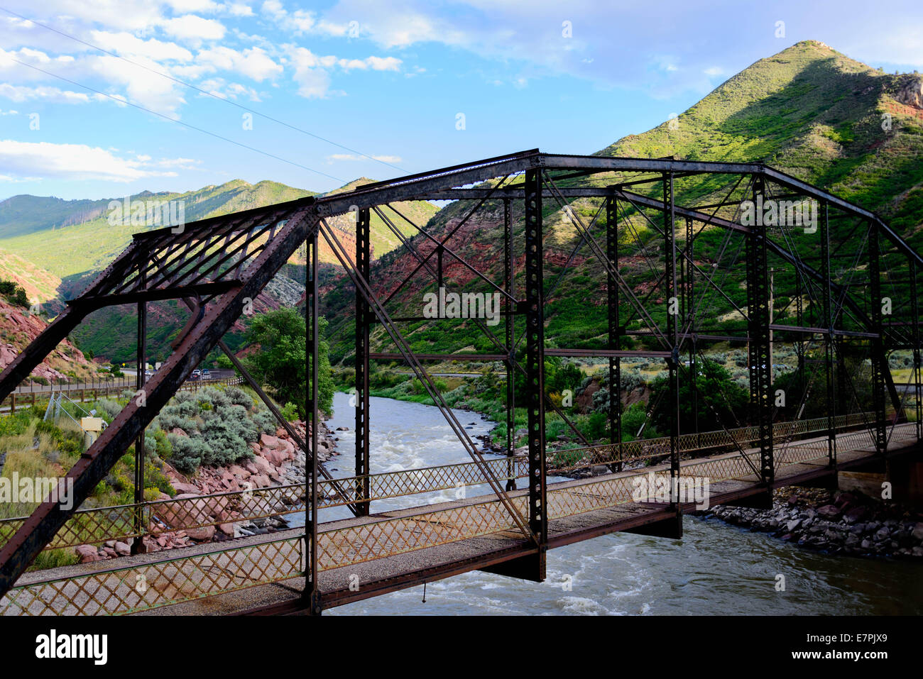 Rusted steel bridge crossing the colorado river Stock Photo - Alamy