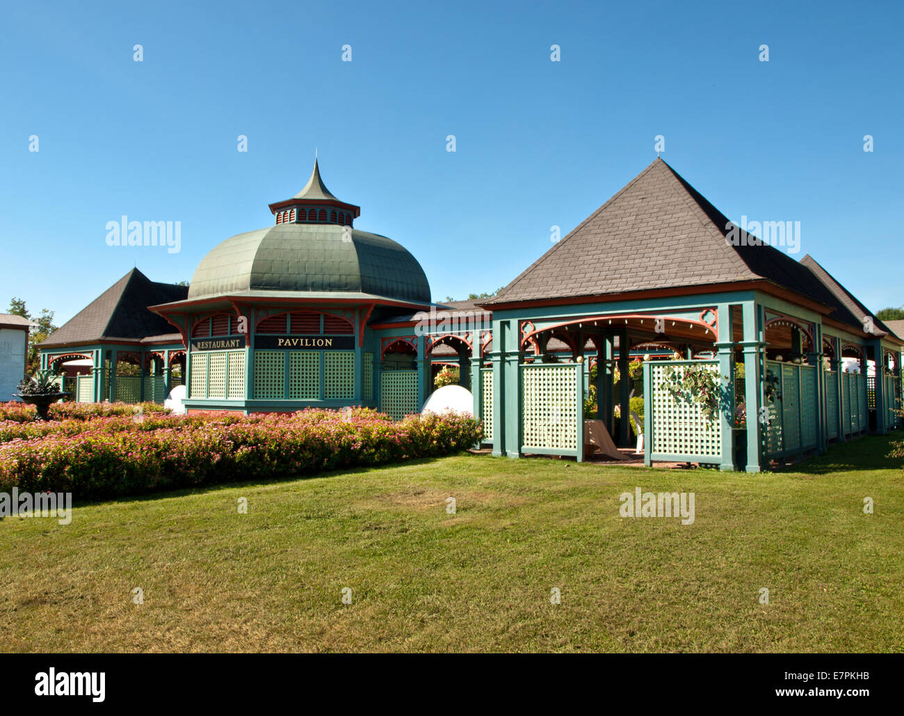 old fashioned quaint village and pavillion Stock Photo - Alamy