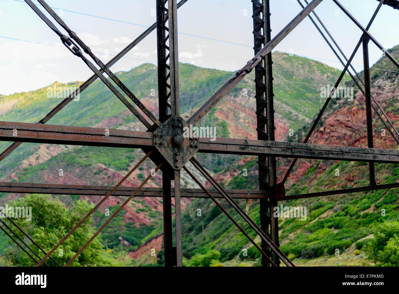 Rusted steel bridge crossing the colorado river Stock Photo - Alamy