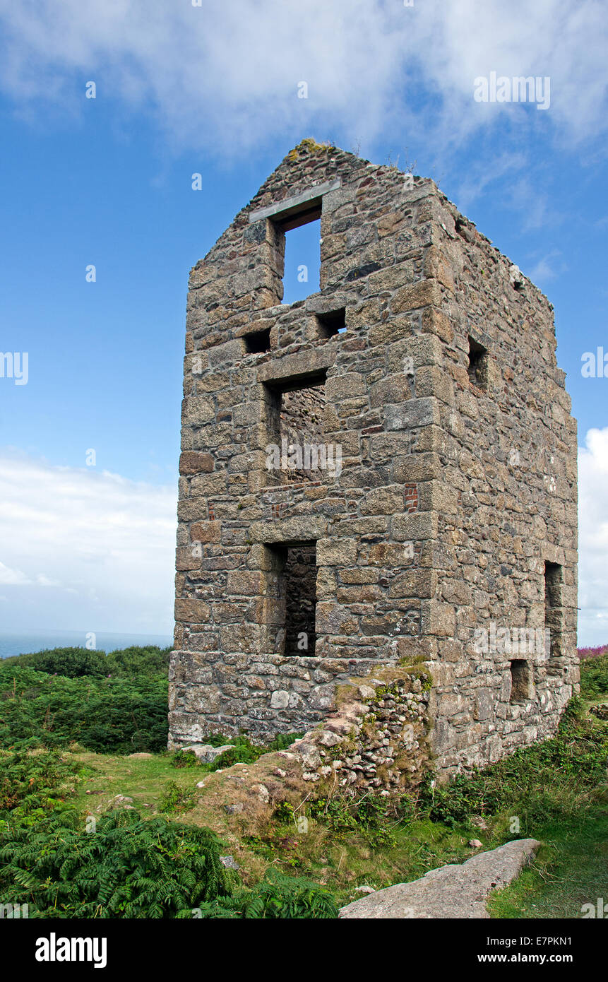 Winding Engine House at Carn Galver Mine, Penwith, Cornwall Stock Photo ...