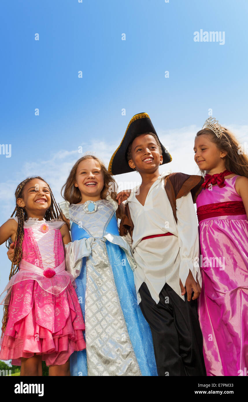 Close up view of kids in different costumes Stock Photo - Alamy