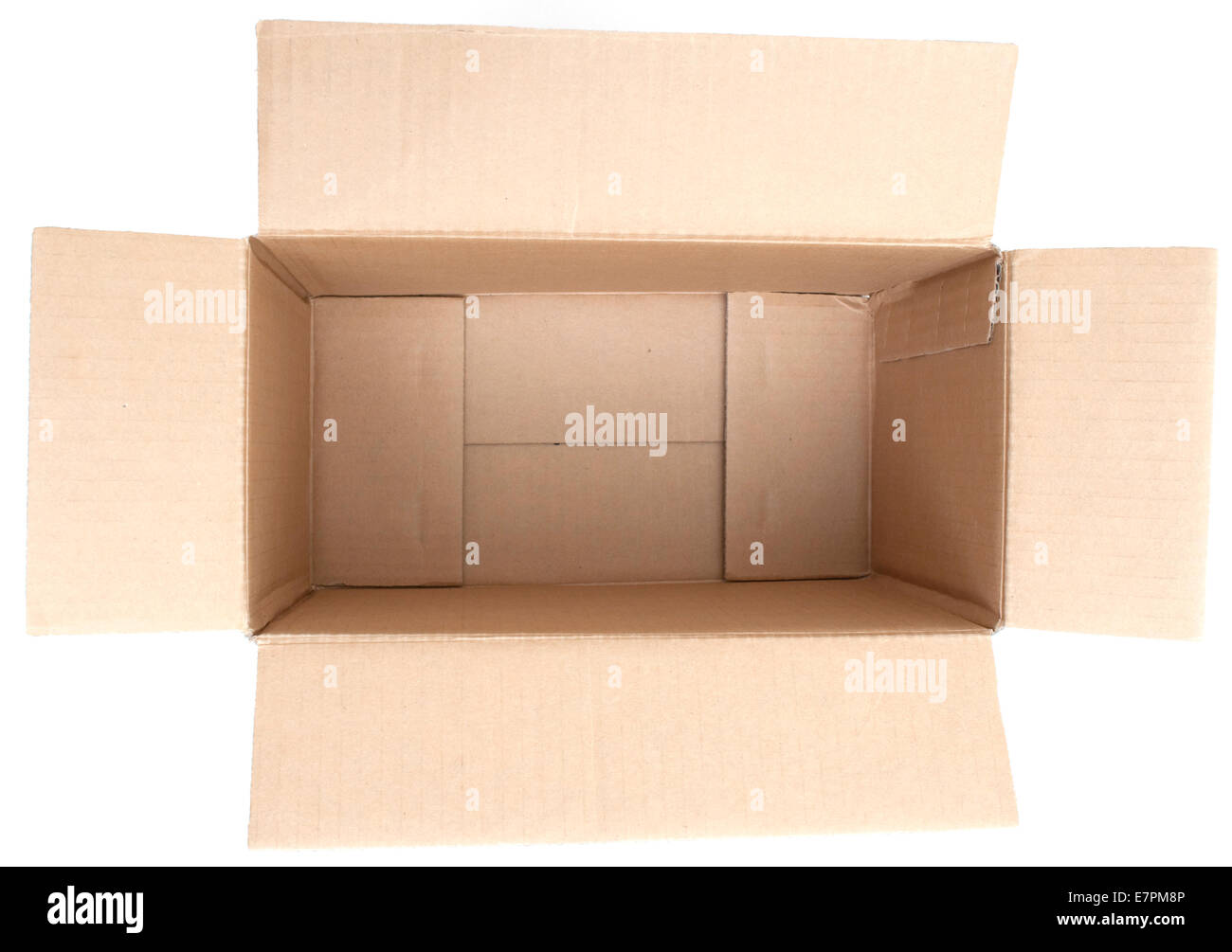 Empty cardboard box from top view Stock Photo - Alamy