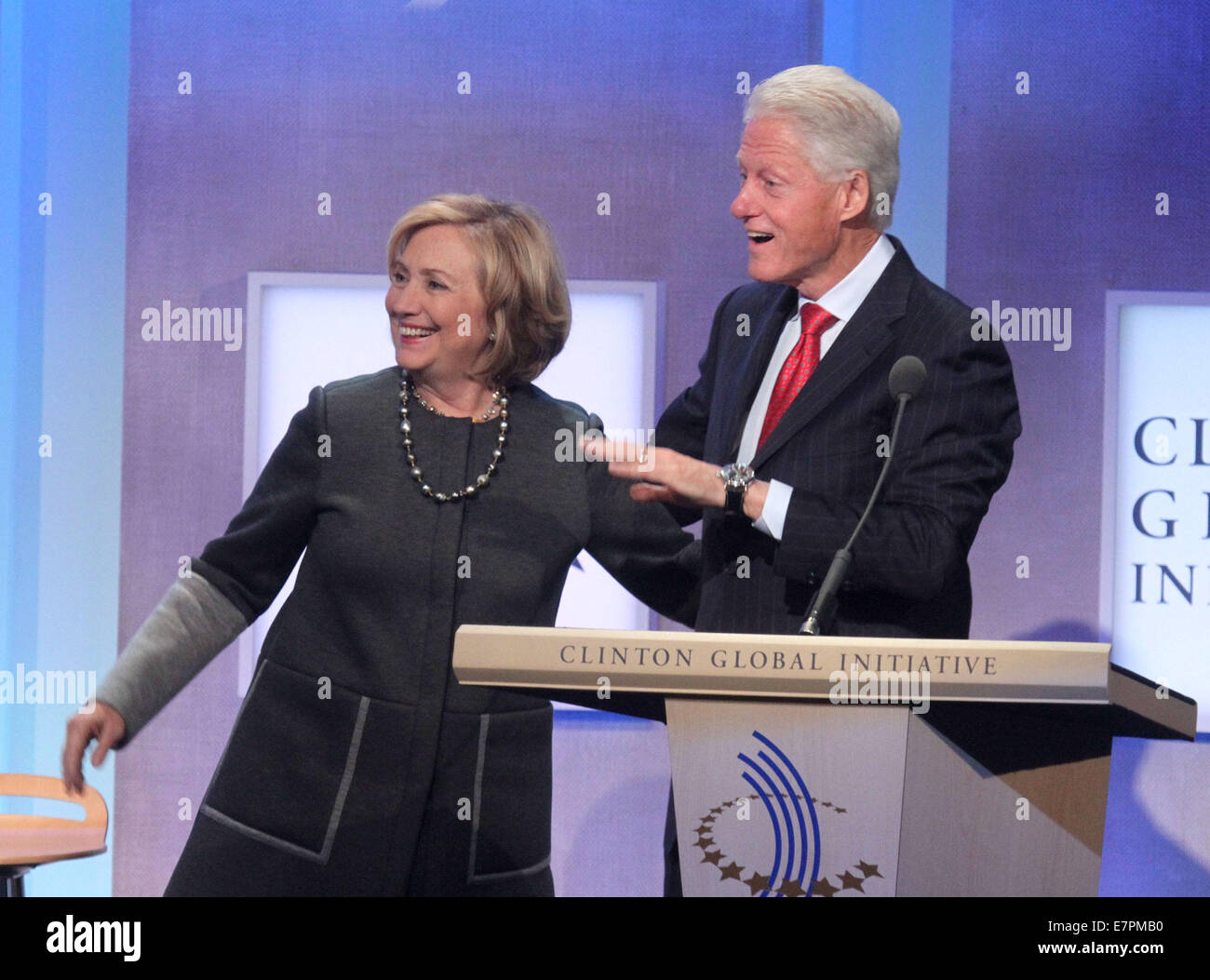 New York, New York, USA. 22nd Sep, 2014. HILLARY CLINTON and BILL ...