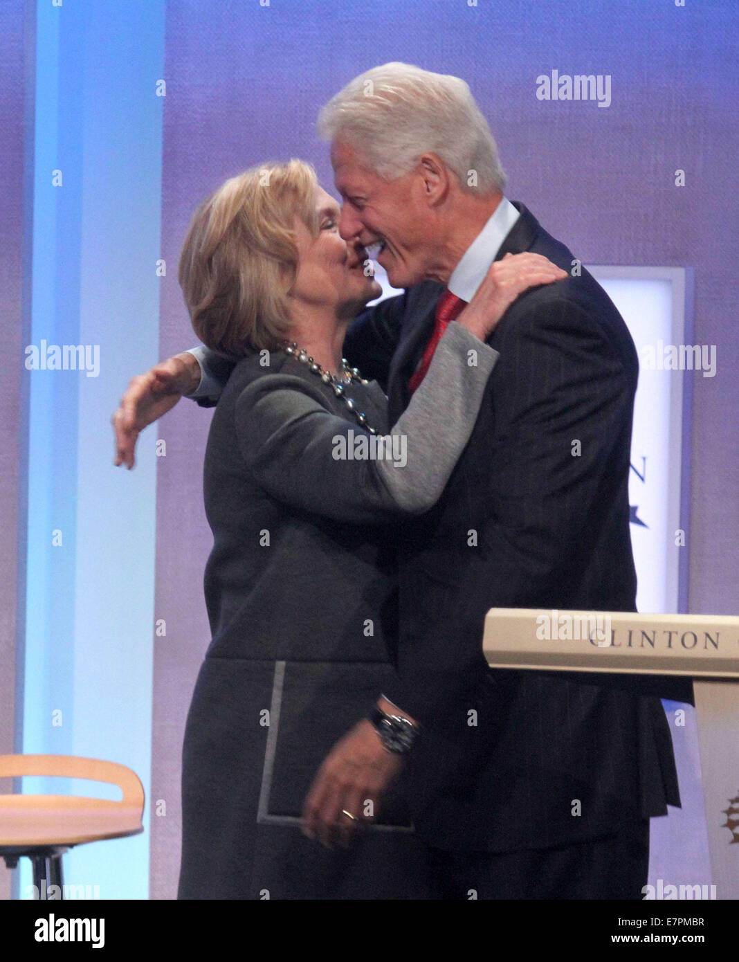 New York, New York, USA. 22nd Sep, 2014. HILLARY CLINTON and BILL ...