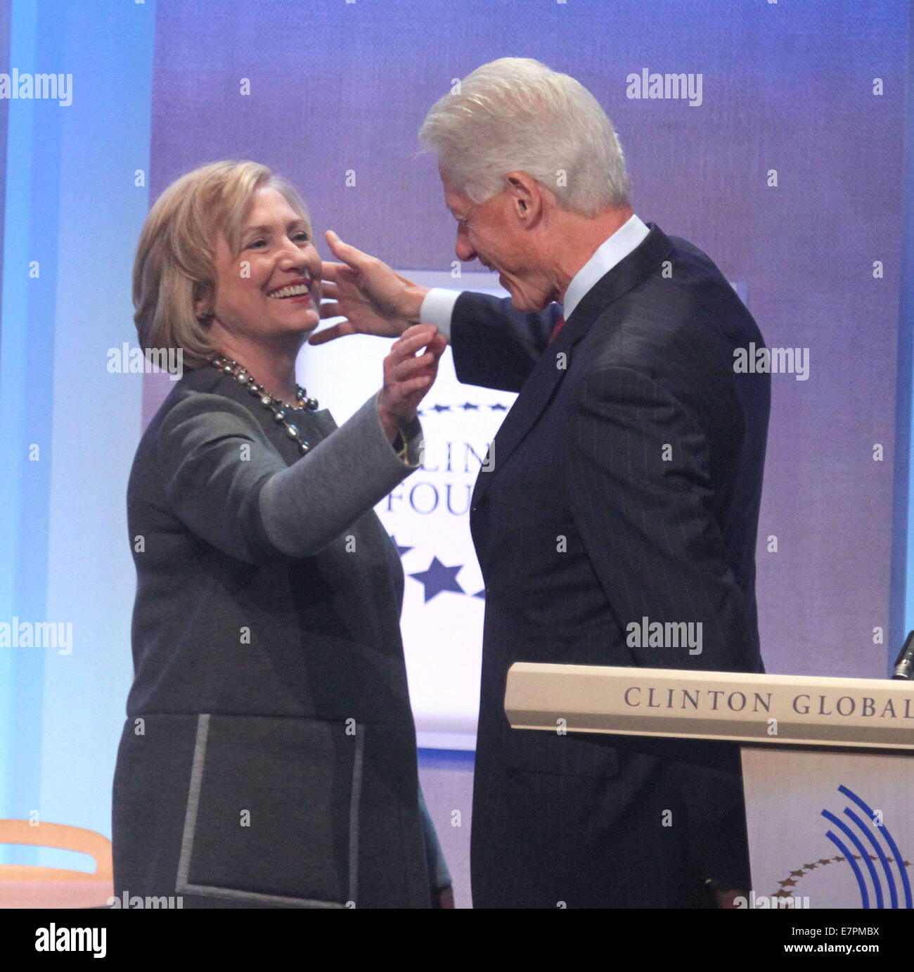 New York, New York, USA. 22nd Sep, 2014. HILLARY CLINTON and BILL ...