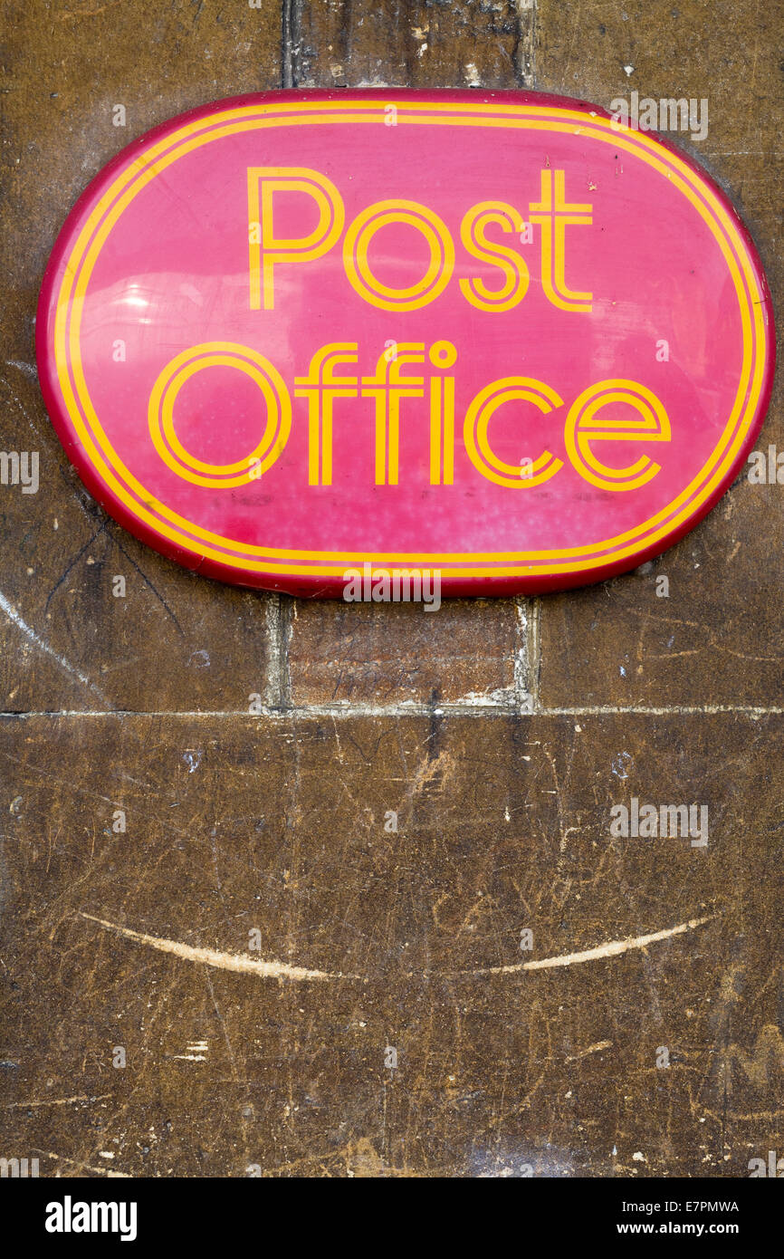 Post Office sign on a wall Stock Photo - Alamy
