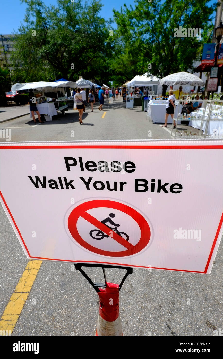 Please walk your bike hi-res stock photography and images - Alamy