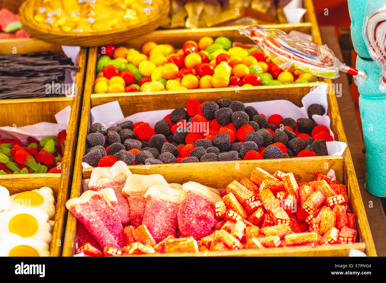 candies made by craftsmen in a medieval fair Stock Photo - Alamy