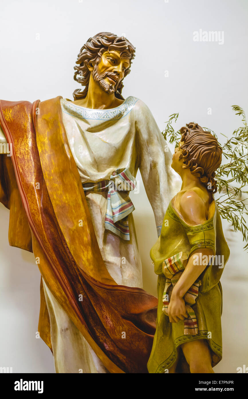 image of Jesus Christ with white mantle, worship and religion Stock ...