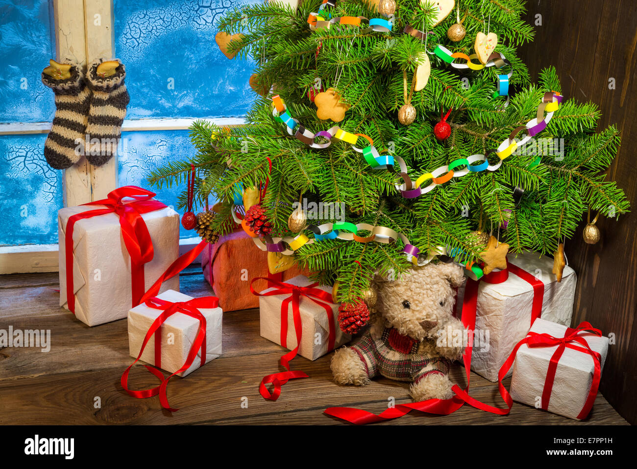 Enjoy your Christmas in rural cottage Stock Photo - Alamy