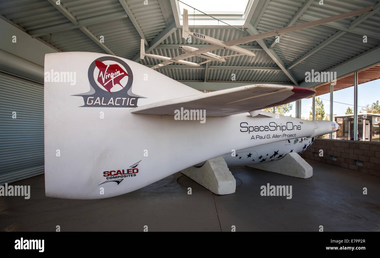 A model of the Virgin Galactic SpaceShipOne at the Mojave AIr and Space ...