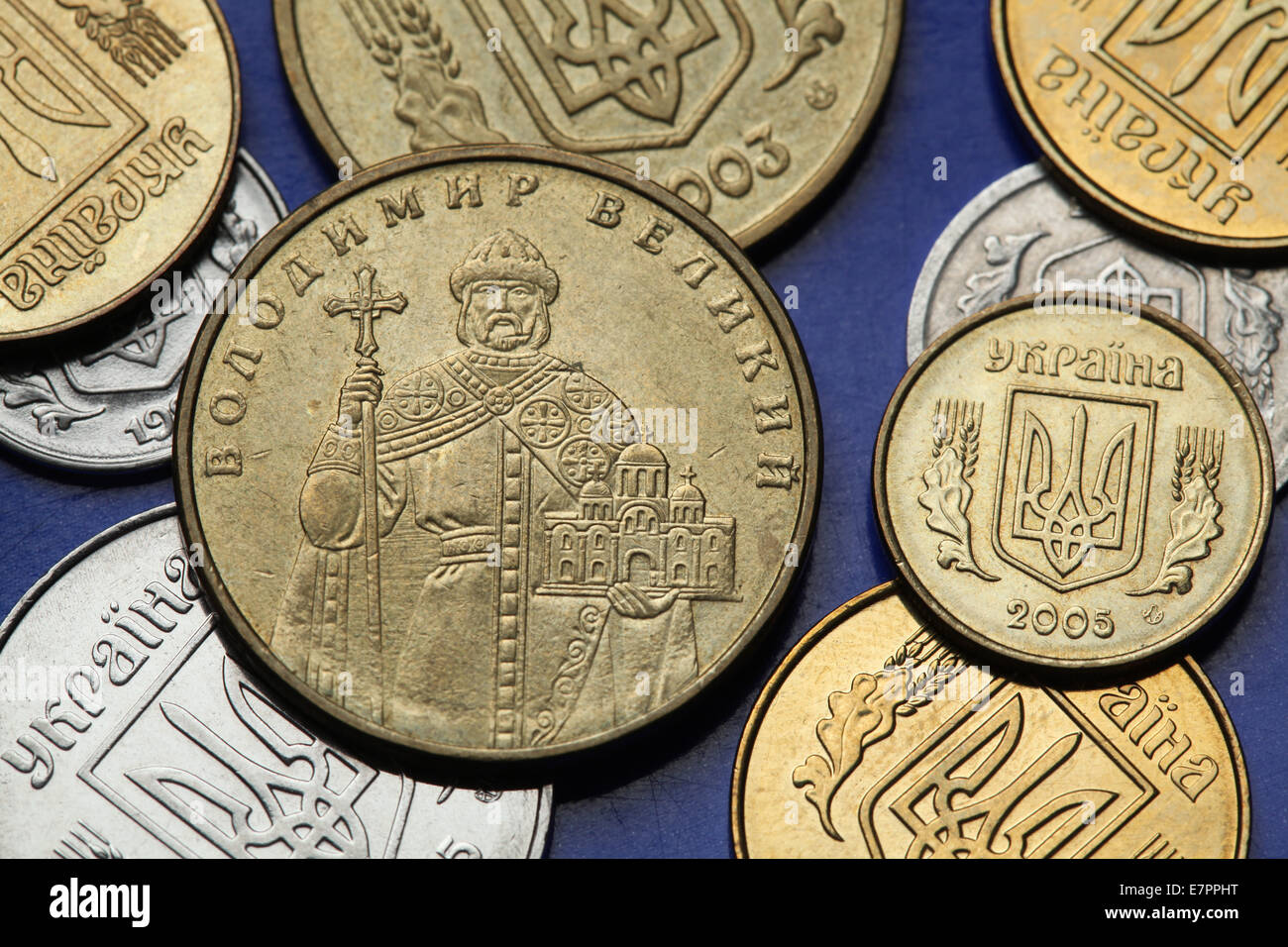 Coins of Ukraine. Saint Vladimir the Great depicted in the Ukrainian ...