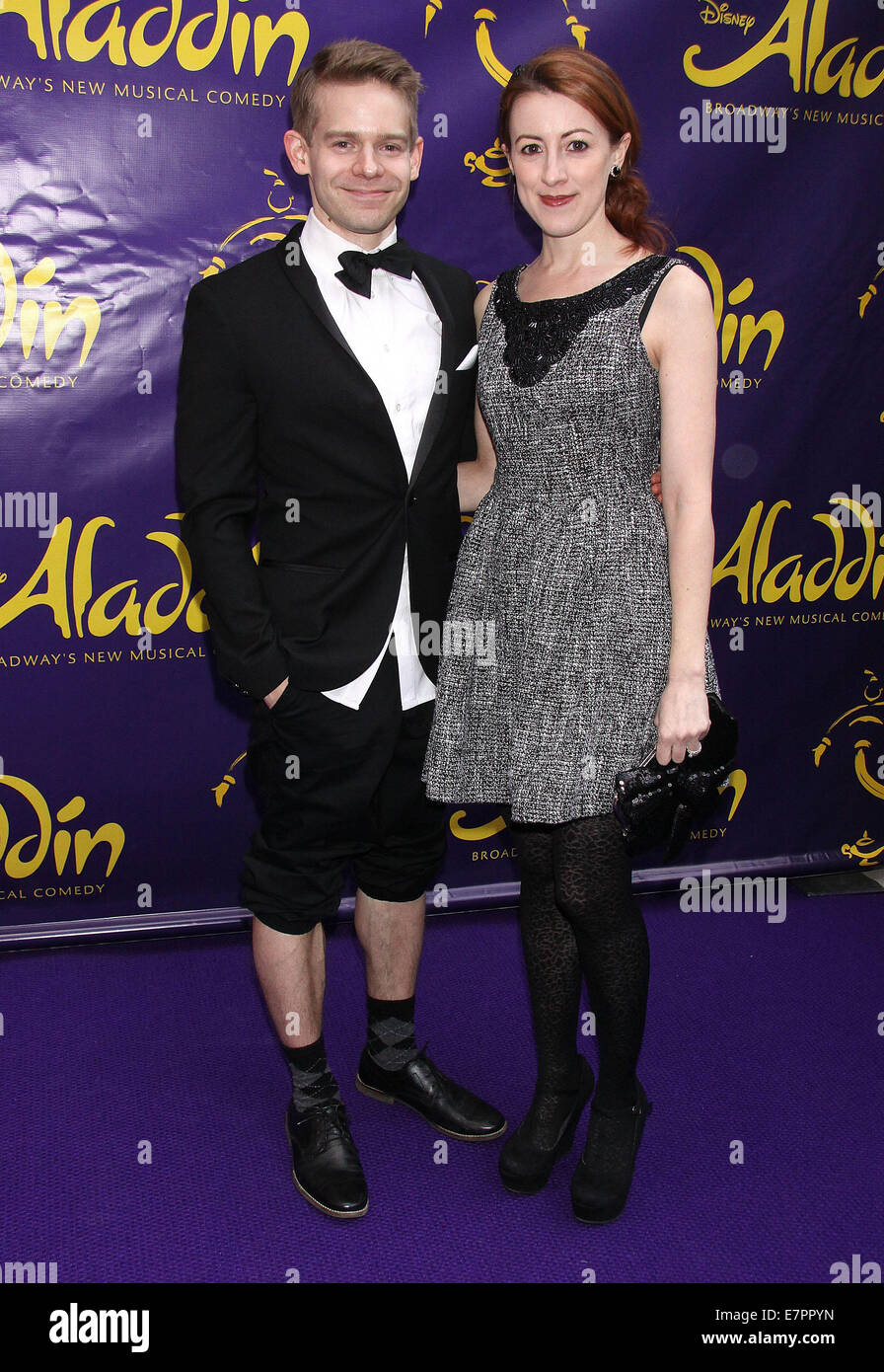 Opening night of Broadway's Aladdin at the New Amsterdam Theatre ...
