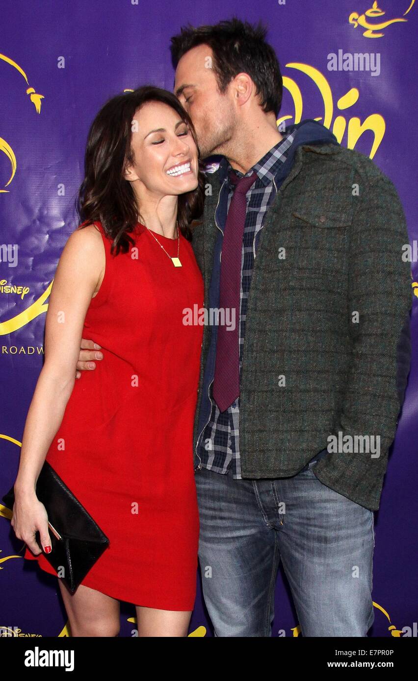 Opening night of Broadway's Aladdin at the New Amsterdam Theatre ...