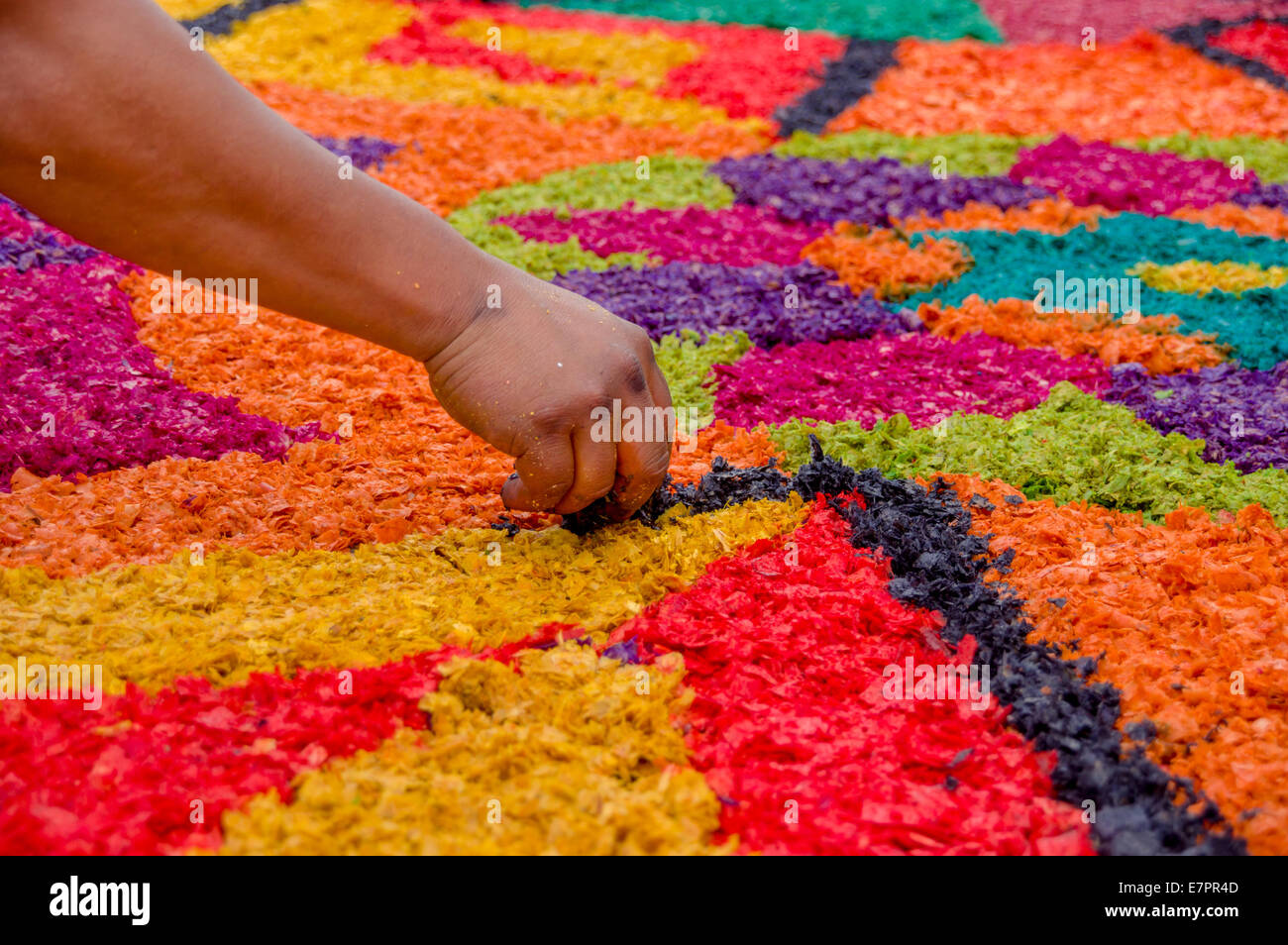 easter carpets in antigua guatemala Stock Photo - Alamy