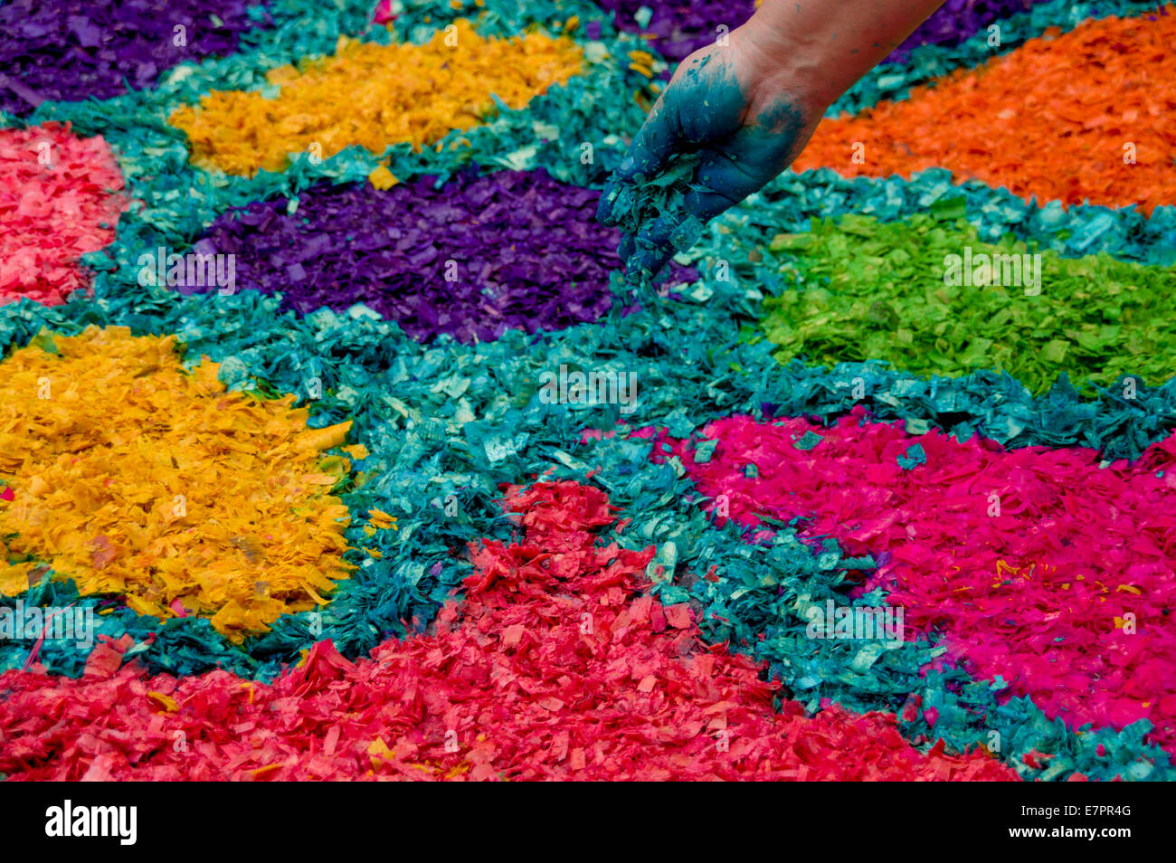 easter carpets in antigua guatemala Stock Photo - Alamy