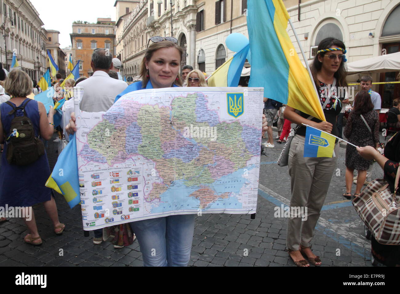 Rome, Italy. 21st Sep, 2014. Demonstration for peace in Ukraine by the ...