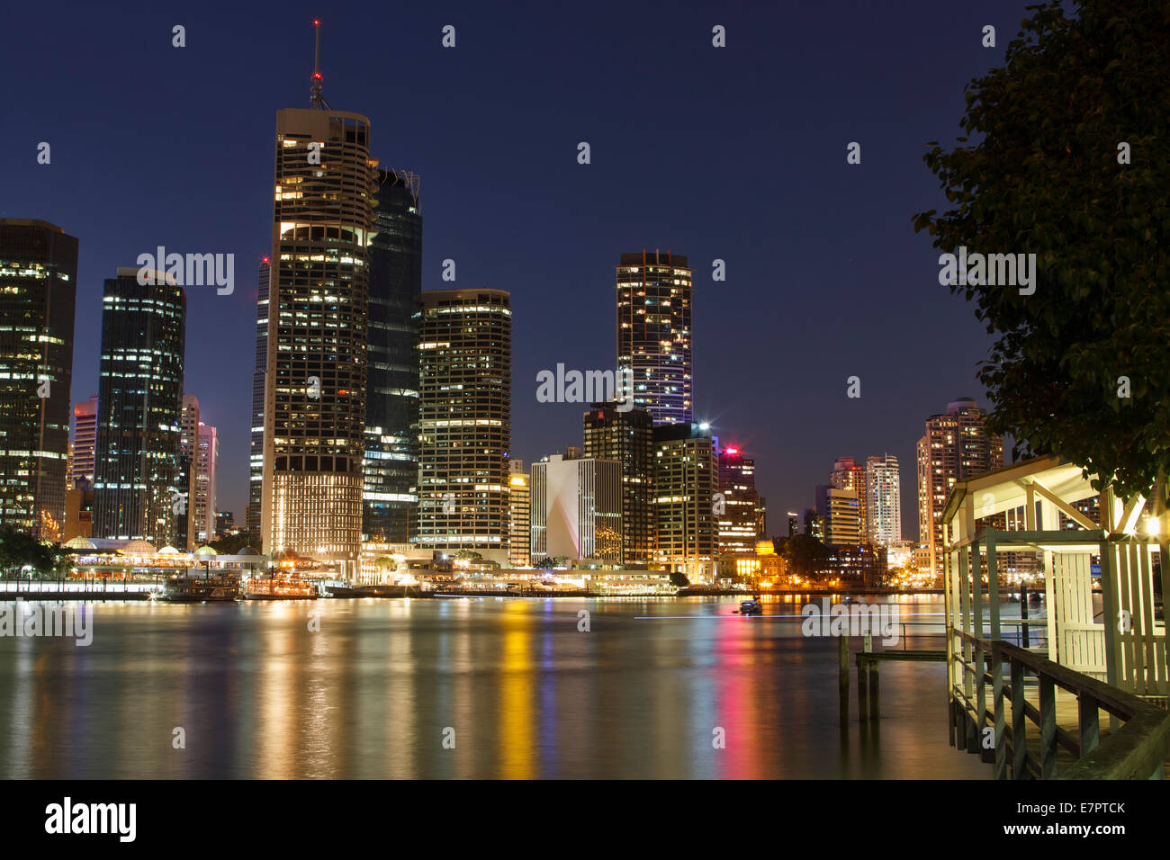 The city of Brisbane, Australia seen from Kangaroo Point Stock Photo ...