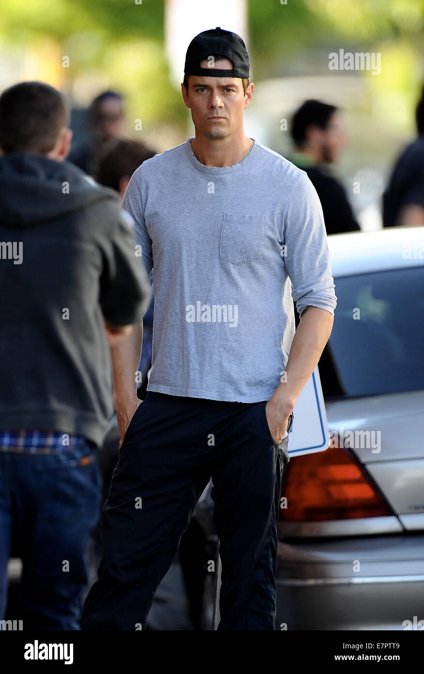 Josh Duhamel is lock and loaded for action as he continues to film his ...