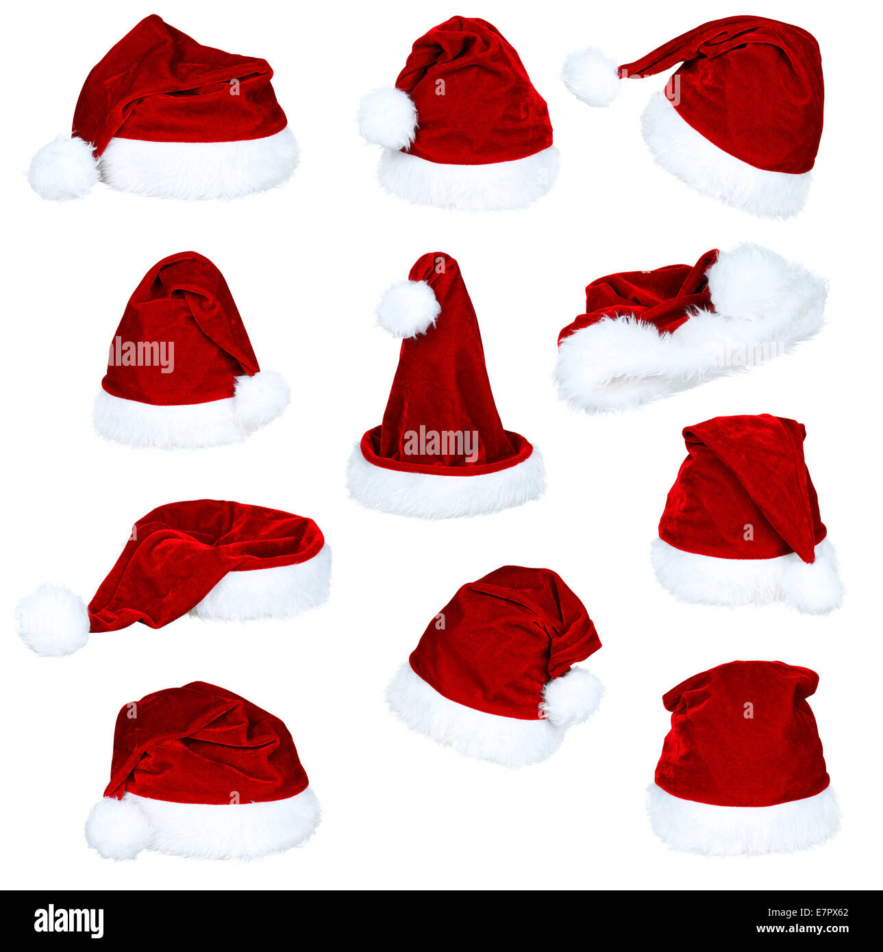 Set of Santa hat Stock Photo - Alamy