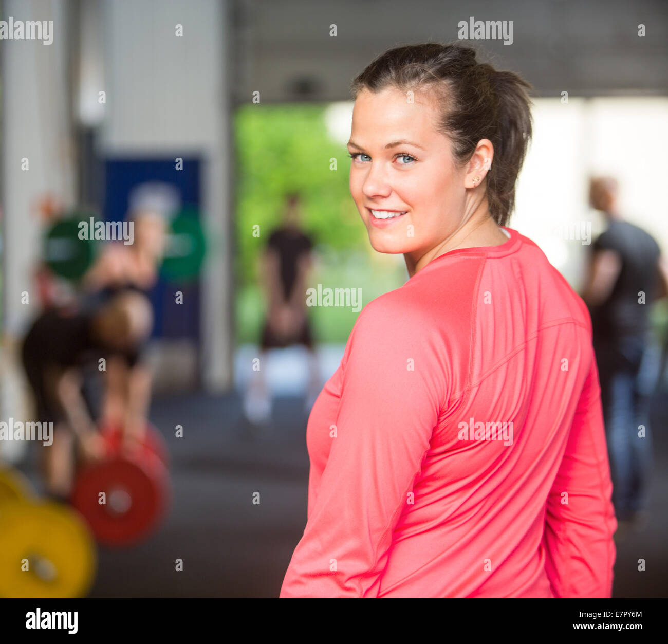 Portrait Of Fit Woman At Healthclub Stock Photo - Alamy