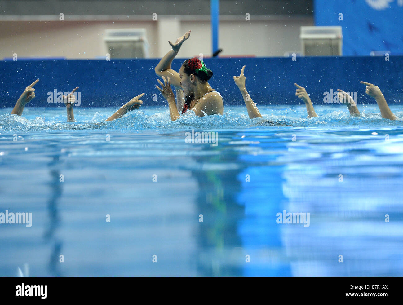 Incheon, South Korea. 23rd Sep, 2014. Swimmers of China perform during ...