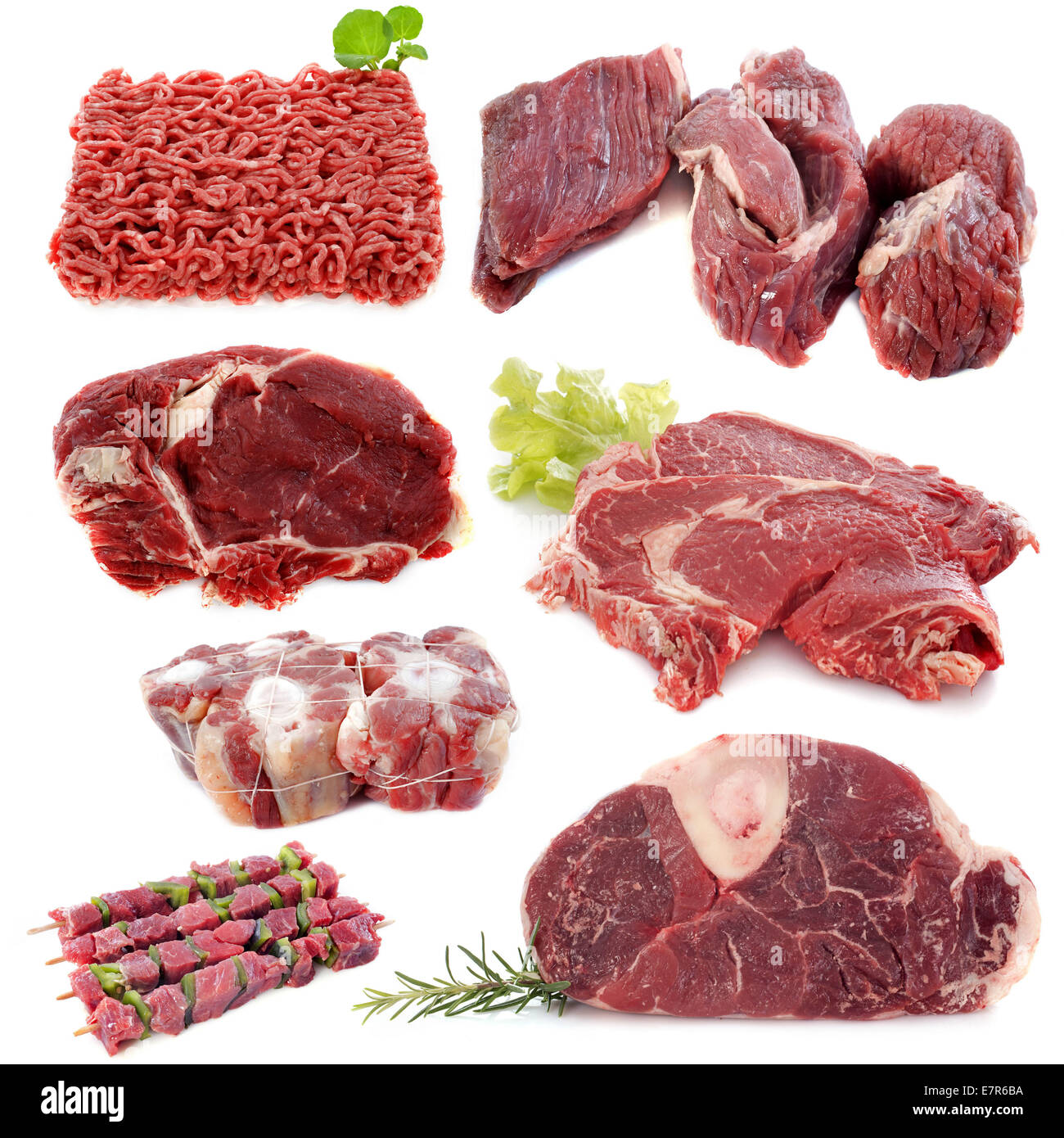 beef meat in front of white background Stock Photo - Alamy