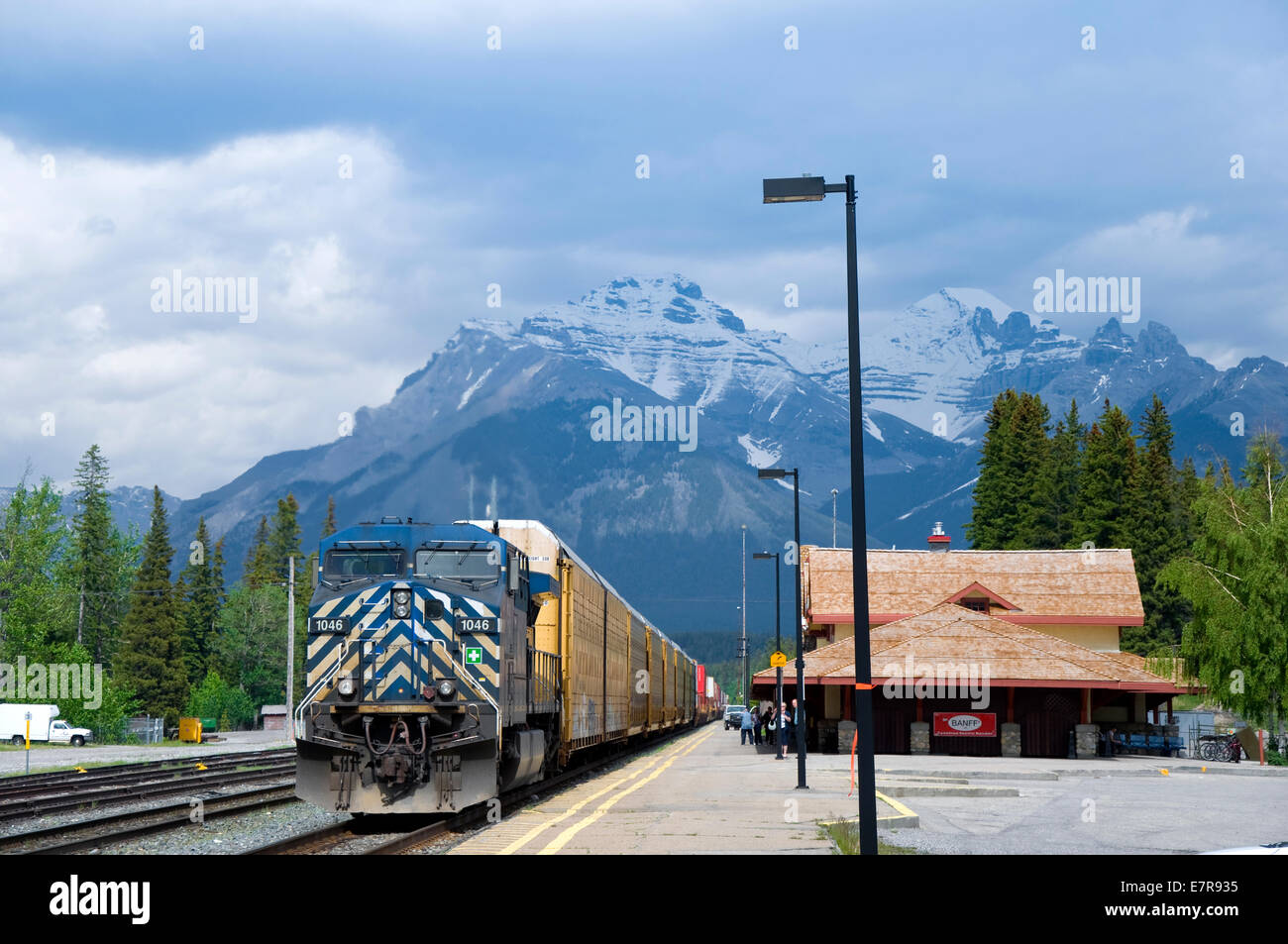 Train, Banff, Alberta, Canada Stock Photo - Alamy